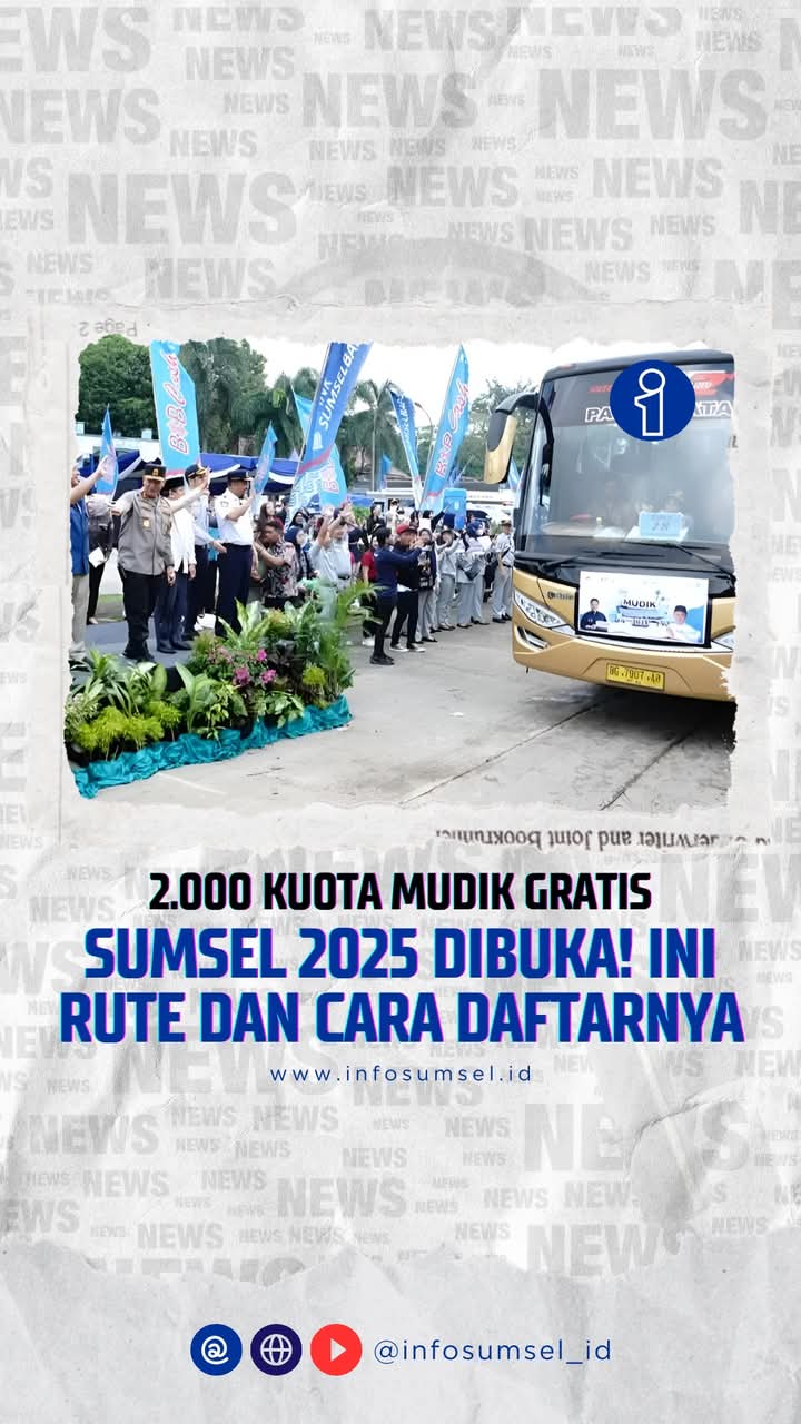 Pemprov Sumsel Hadirkan Mudik Gratis Lebaran 2025, Sediakan 2.000 Kuota Bus dan Kereta Api